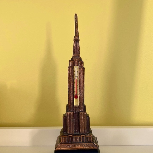 Accents | Vintage Empire State Building Replica W Thermometer New York ...